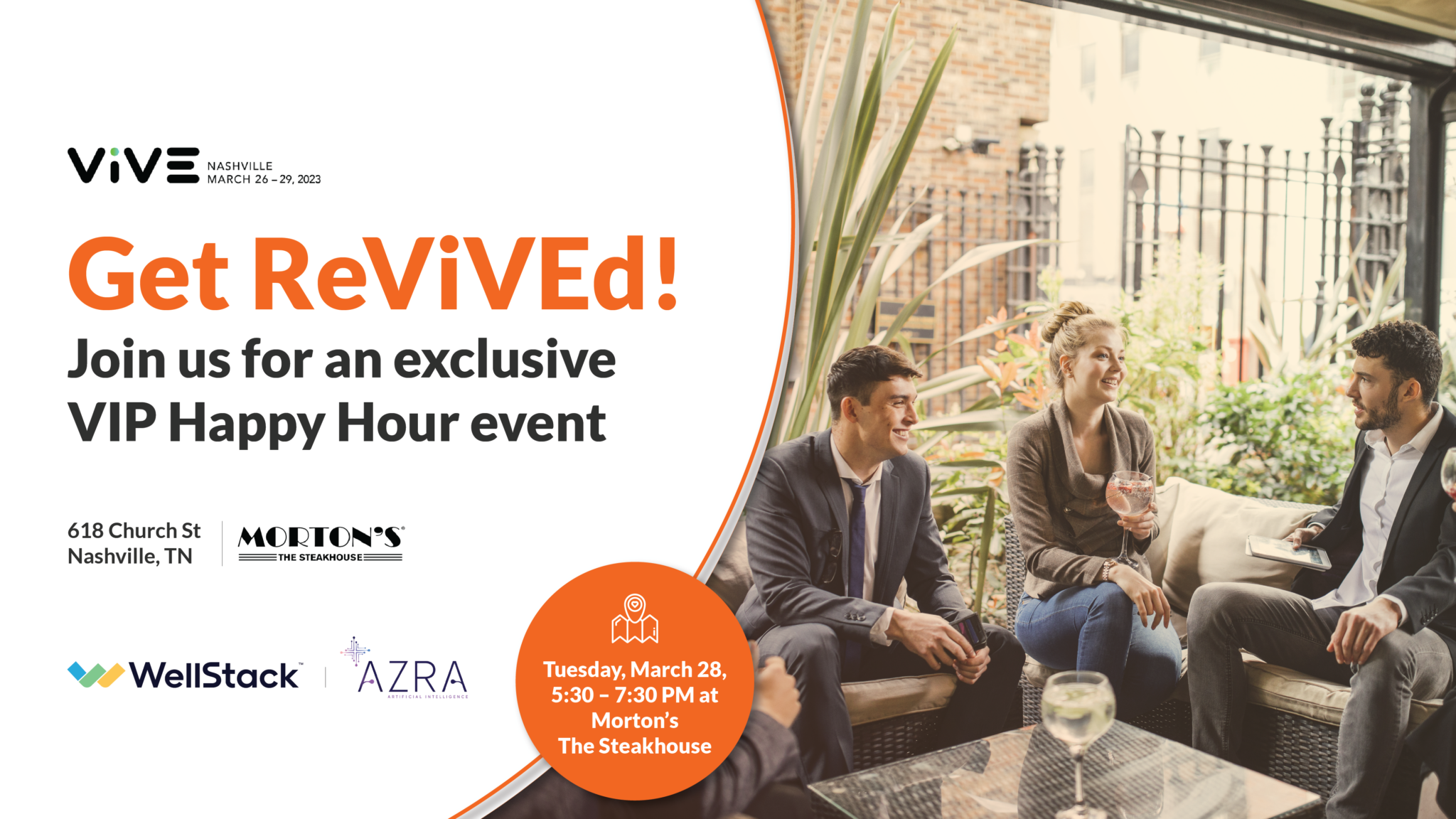 ViVE 2023 Happy Hour Landing Page - WellStack